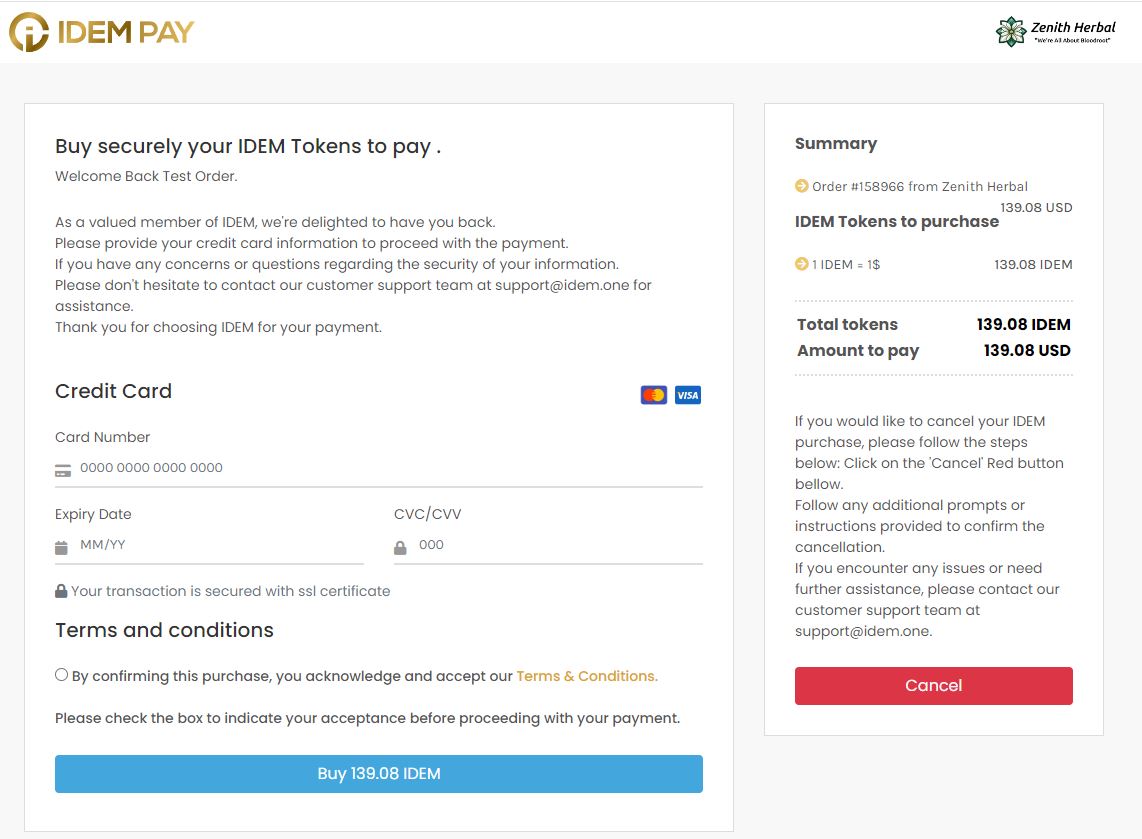 Credit Card Payments Now Available At Zenith Herbal! | Zenith Herbal